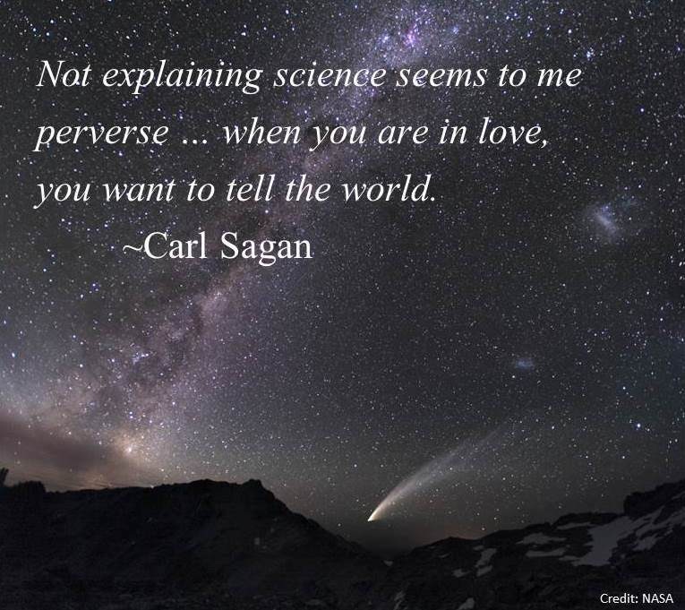 Great quotes by great scientists - Carl Sagan - Baldscientist